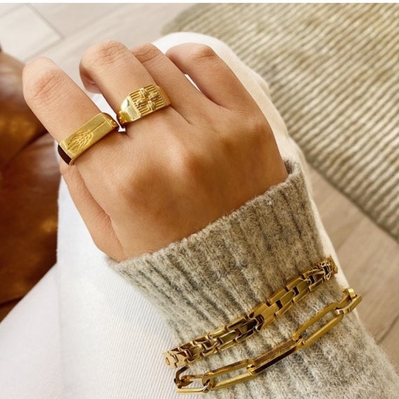 Jewelry | 14k Gold Rectangular Signet Ring | Poshmark